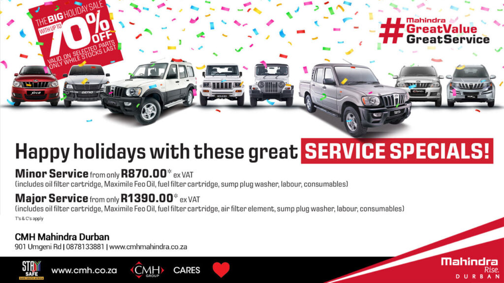 As the holiday season approaches | CMH Mahindra Durban